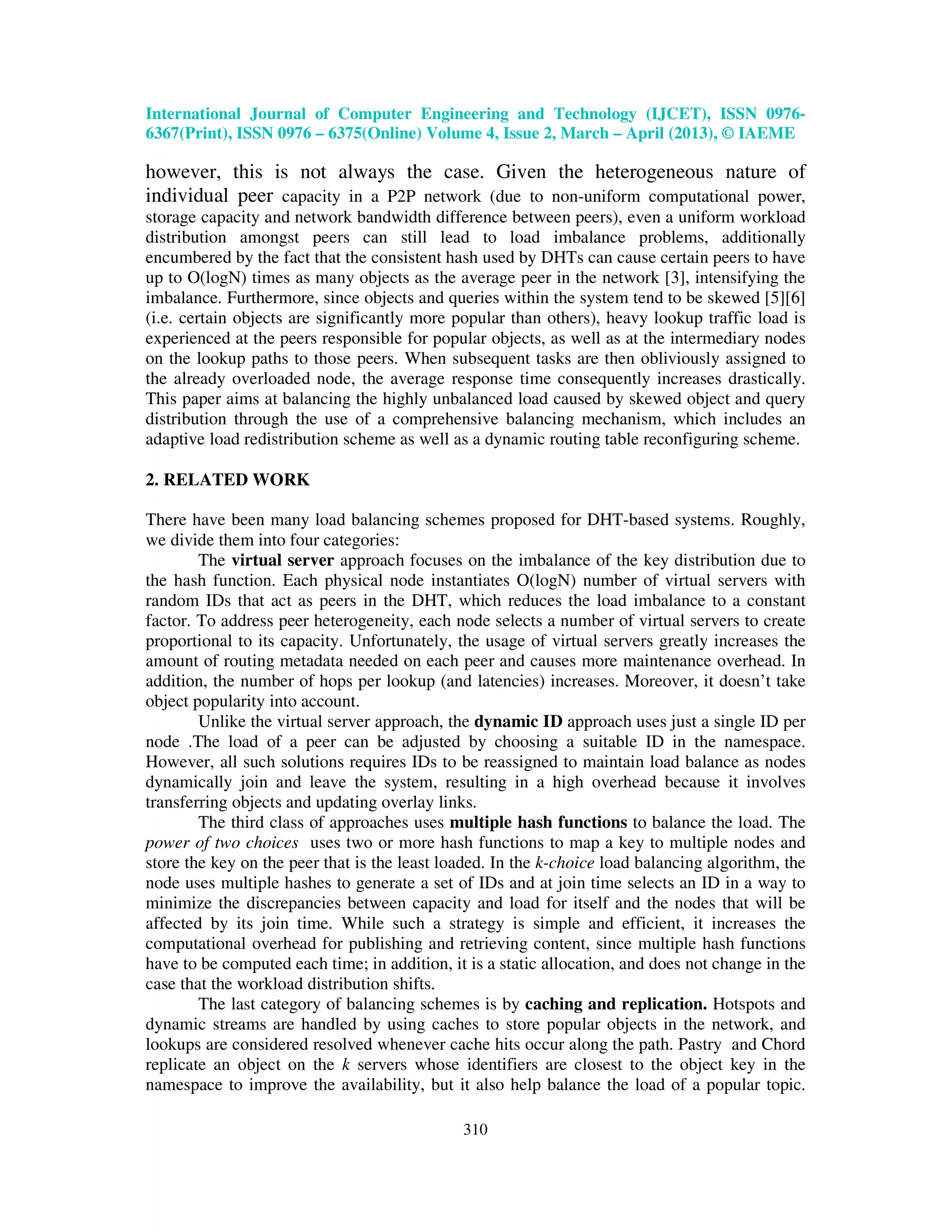A Method For Balancing Heterogeneous Request Load In Dht Based P2 P Pdf