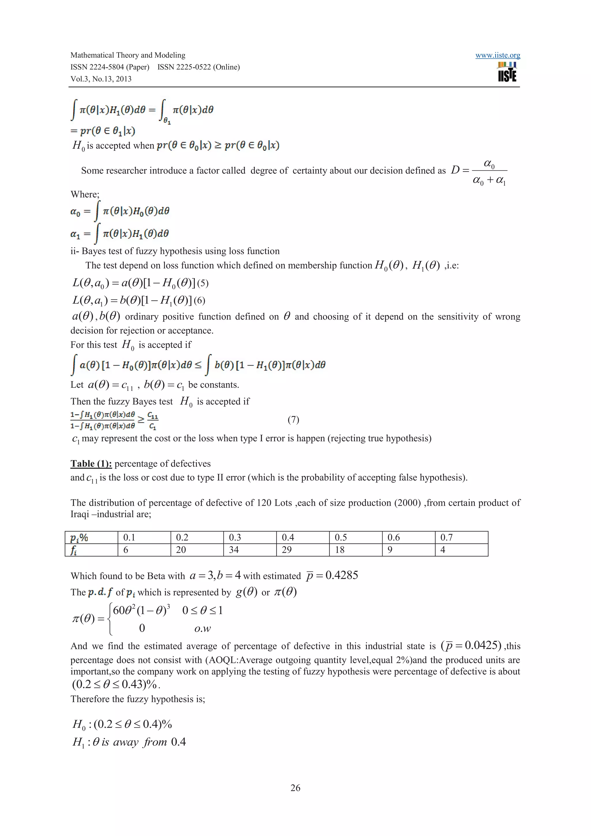 A Method For Constructing Fuzzy Test Statistics With Application Pdf