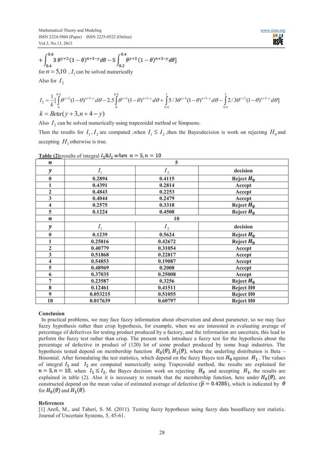 A Method For Constructing Fuzzy Test Statistics With Application Pdf