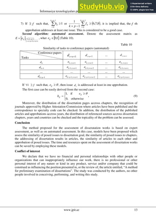 A Method For Preliminary Examination Of Dissertations | PDF