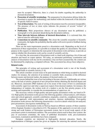 A Method For Preliminary Examination Of Dissertations | PDF