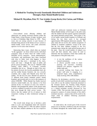 Emotionally Disturbed Children