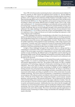 A Methodological Literature Review Of Acoustic Wildlife Monitoring Using Artificial Intelligence ...