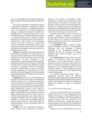 A Methodology For Change Management In Manufacturing | PDF