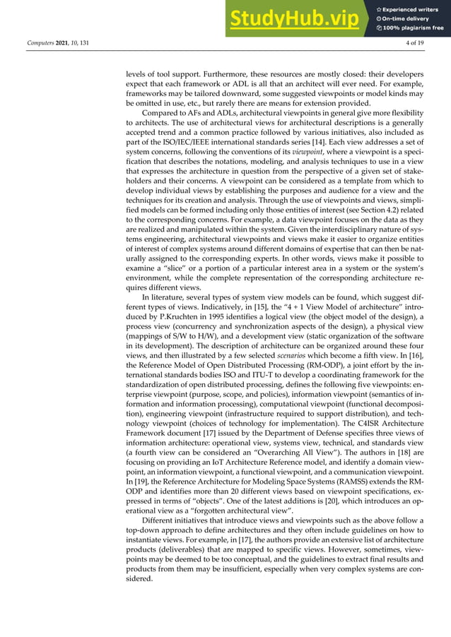 A Methodology For Generating Systems Architectural Glimpse Statements ...