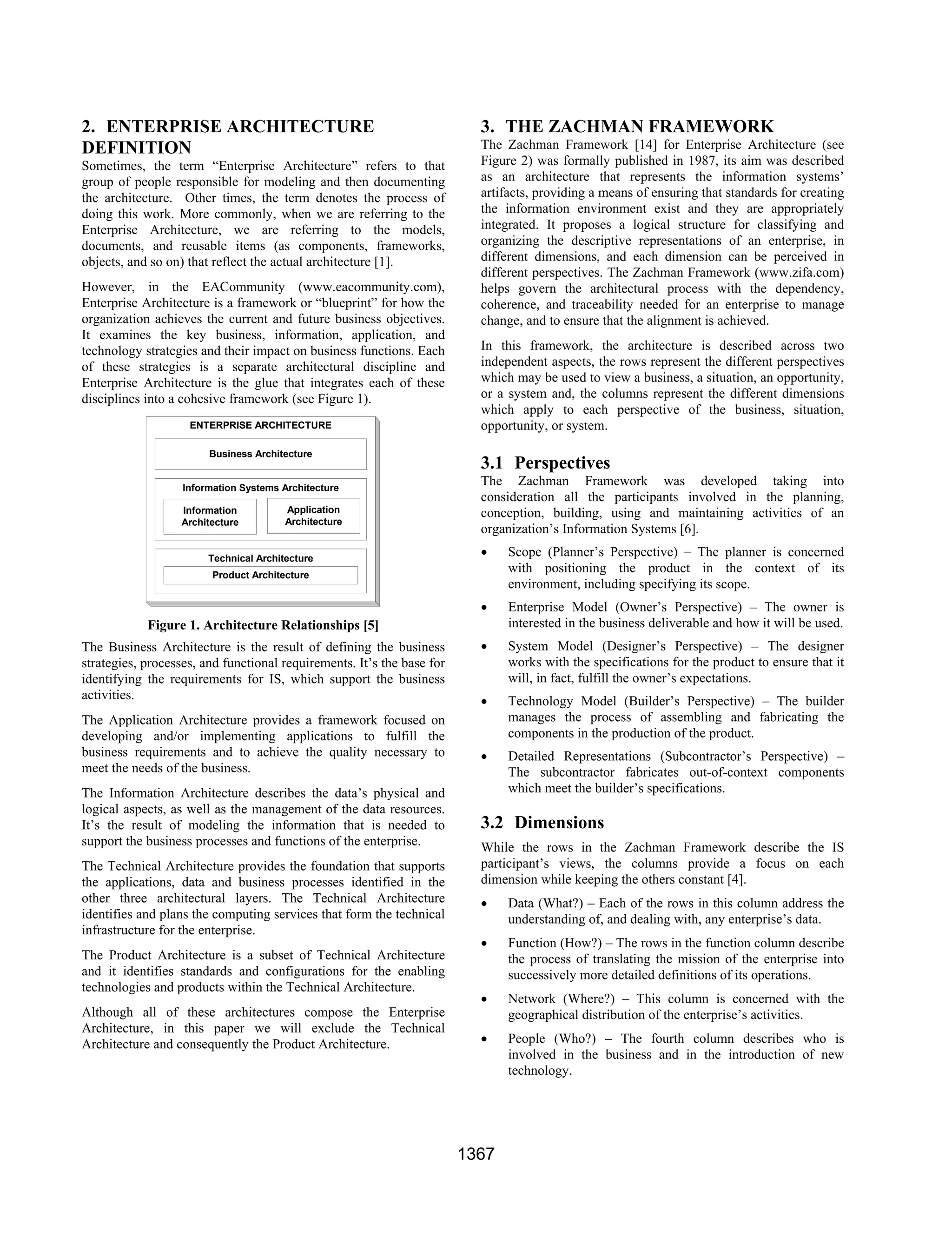 A method to_define_an_enterprise_architecture_using_the_zachman_framework | PDF