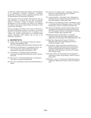 A method to_define_an_enterprise_architecture_using_the_zachman_framework | PDF