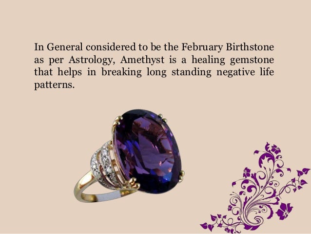 Amethyst gemstone for february month