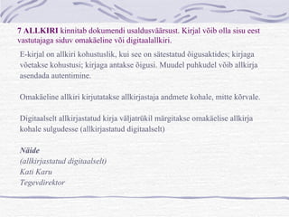 Ametikirjade vormistamine | PPT