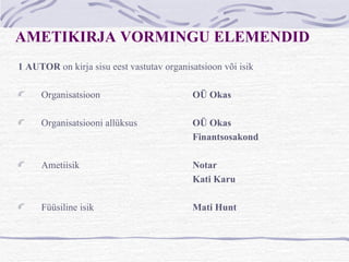 Ametikirjade vormistamine | PPT