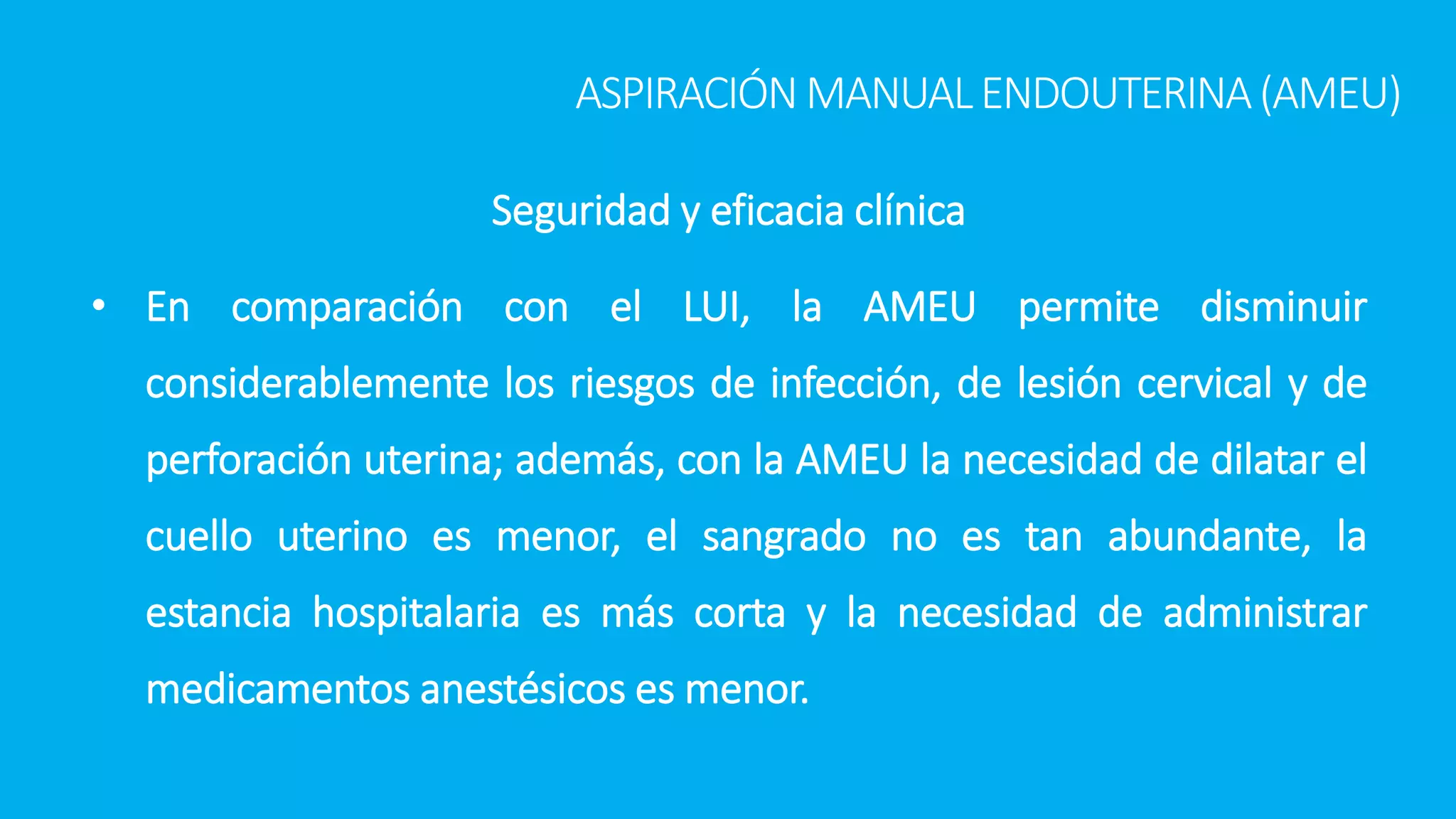 Aspiracion manual endouterina (AMEU) | PDF
