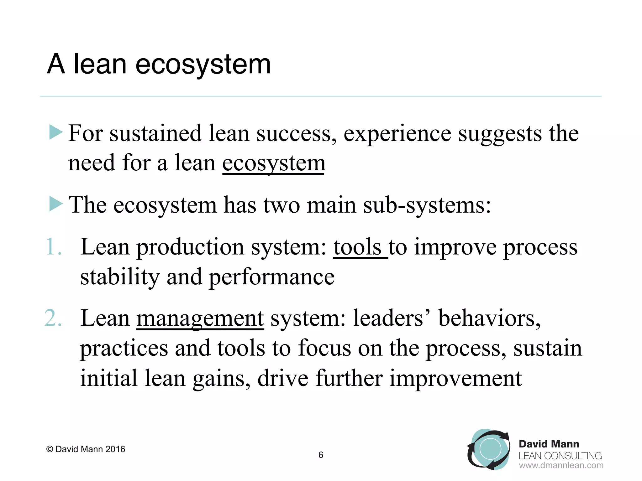 Lean management, lean leadership and leader standard work (AME Webinar ...