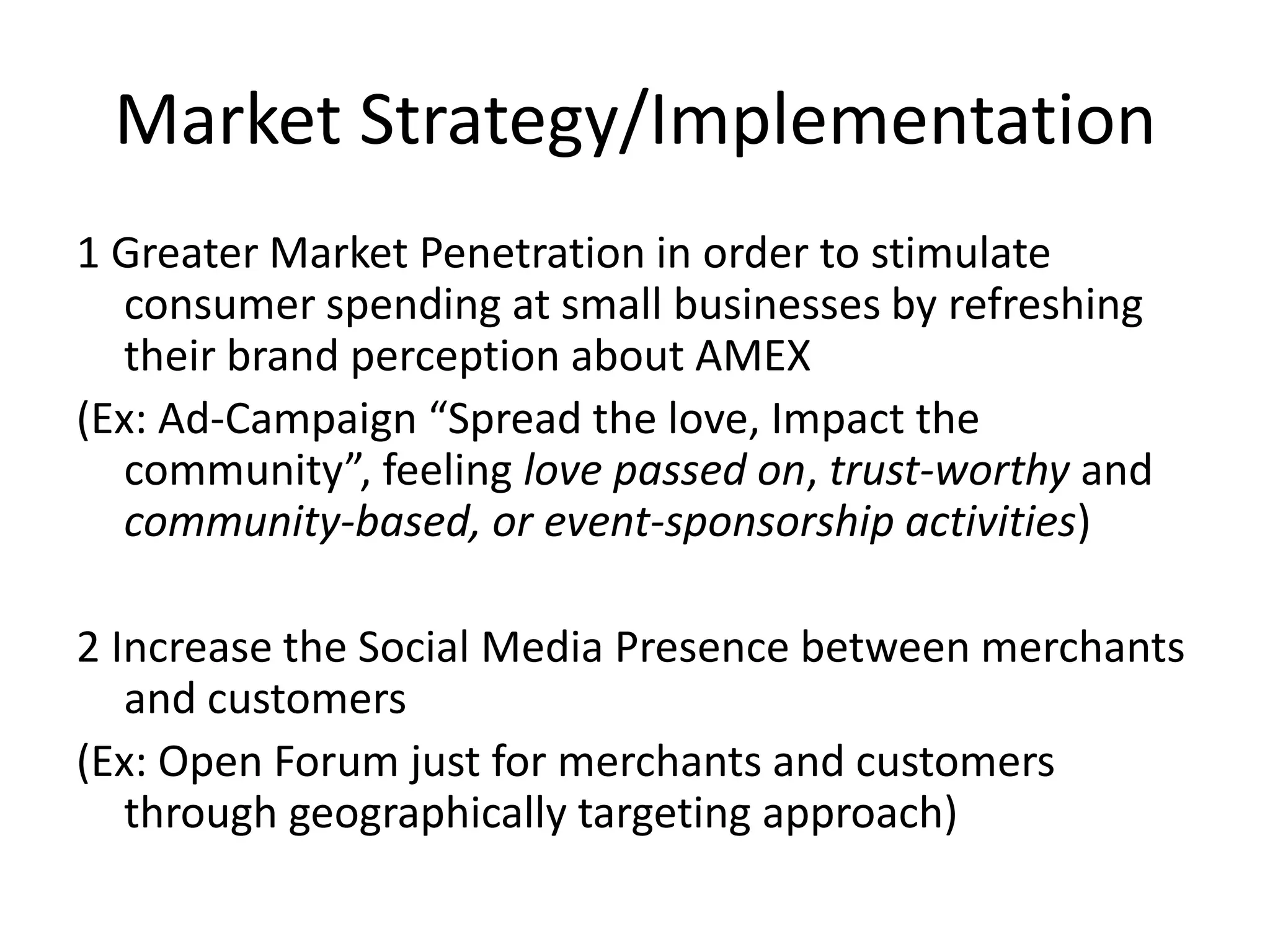 Amex marketing plan (1) | PPT