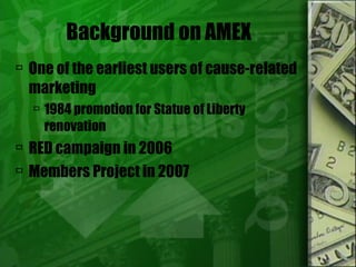 Amex Case Study | PPT | Business | Business and Finance