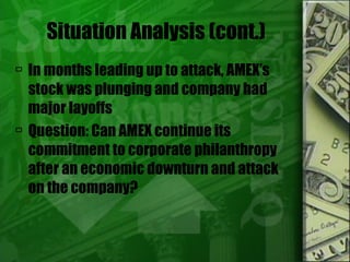 Amex Case Study | PPT | Business | Business and Finance