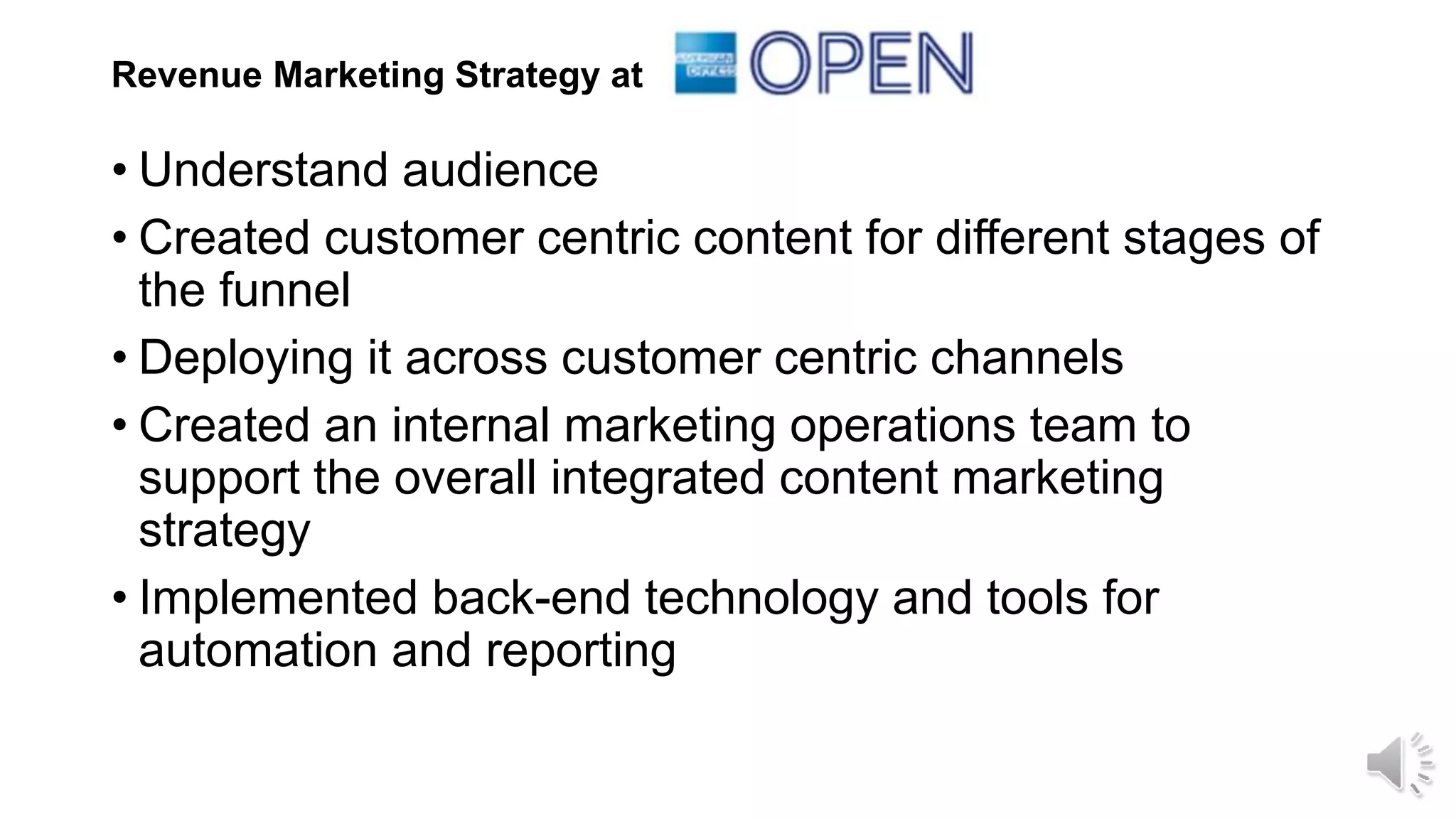 American Express OPEN - World Class Inbound Marketing | PPT