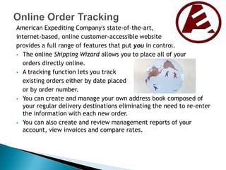 American Expediting Overview | PPTX