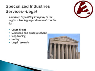 American Expediting Overview | PPTX