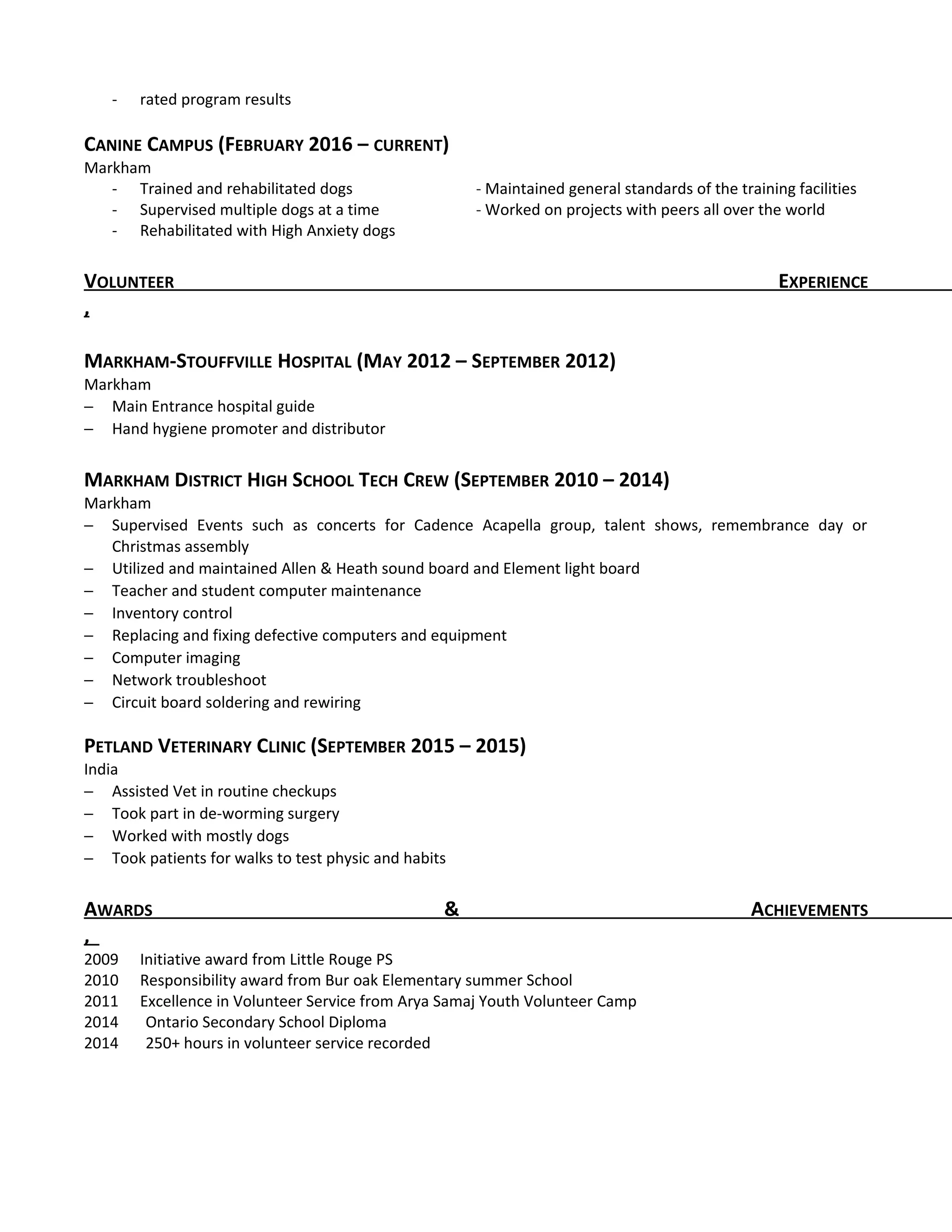 Amey Allam Resume | DOC | Veterinary Medicine | Pets