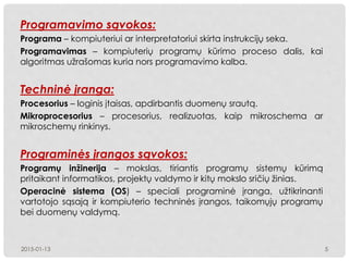 Pagrindinės informacinių technologijų sąvokos.Ir kita | PPTX
