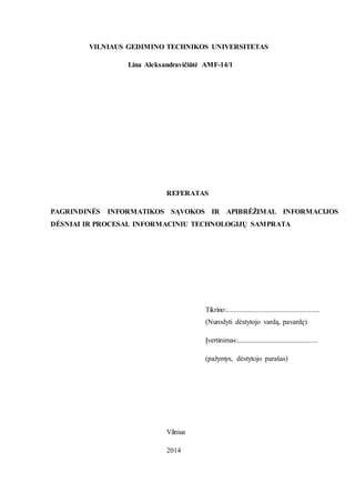 IT pagrindai. Sąvokos.Ir kita. | DOCX