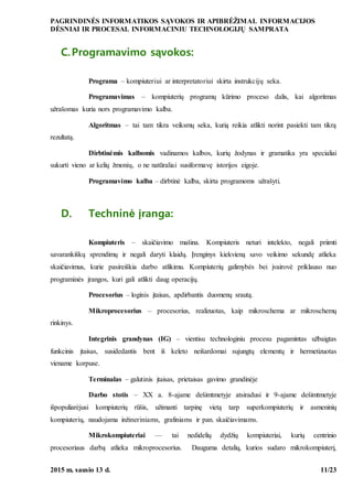 IT pagrindai. Sąvokos.Ir kita. | DOCX