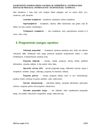 IT pagrindai. Sąvokos.Ir kita. | DOCX