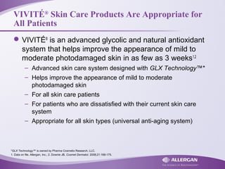 Vivite: The Advanced Glycolic Acid/Antioxidant Line | PPT