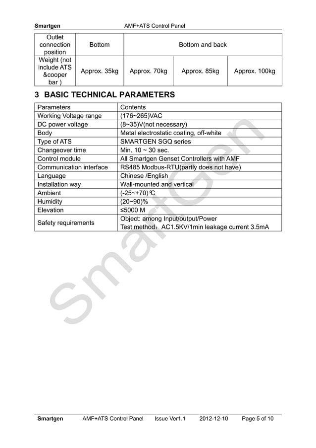 Amf+ats control panel v1.1 en | PDF | Technology & Computing