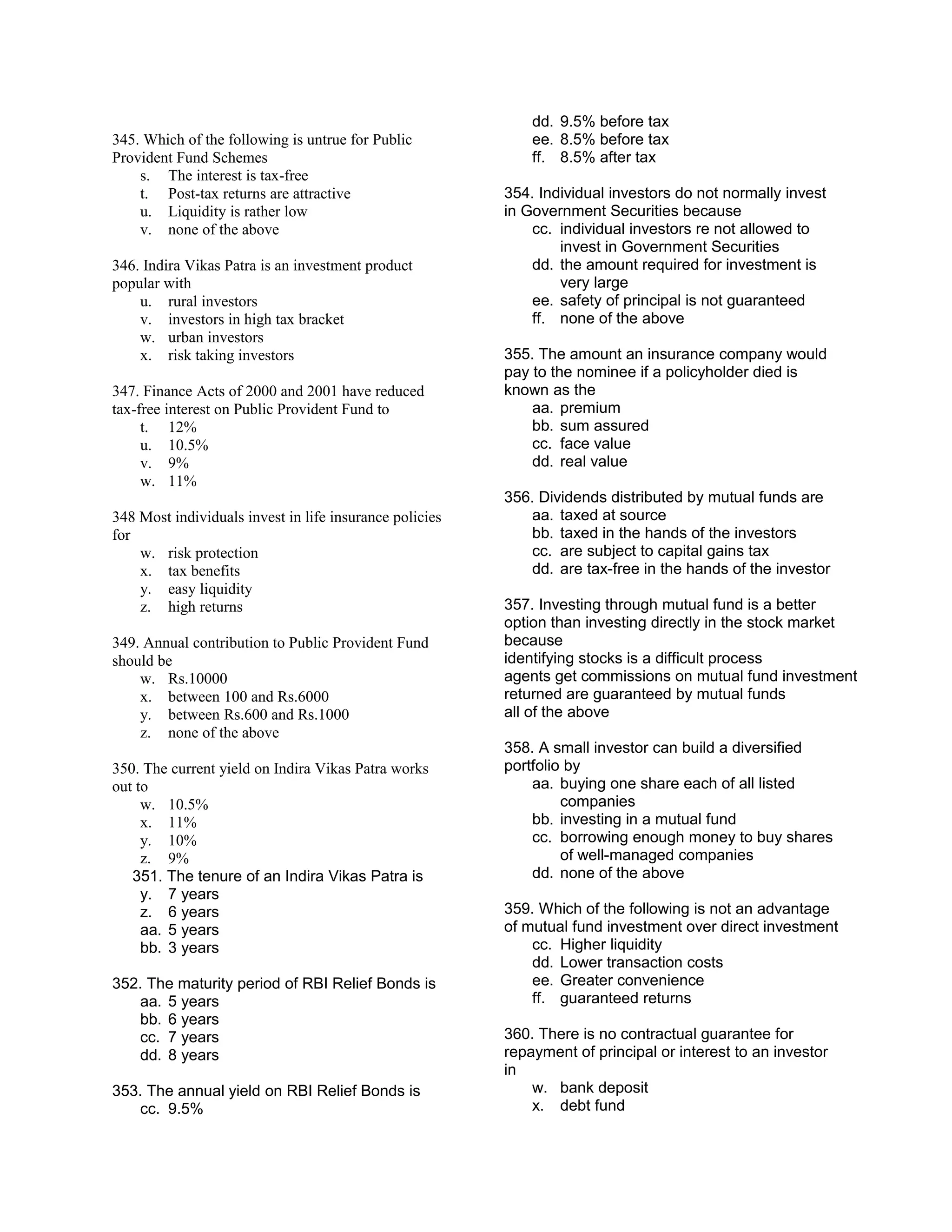NISM V-A sample 500 questions | DOC