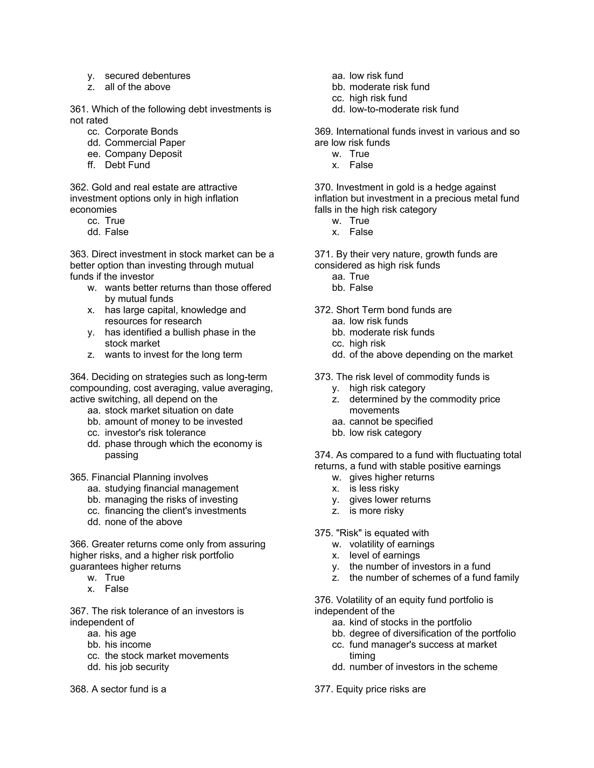 NISM V-A sample 500 questions | DOC