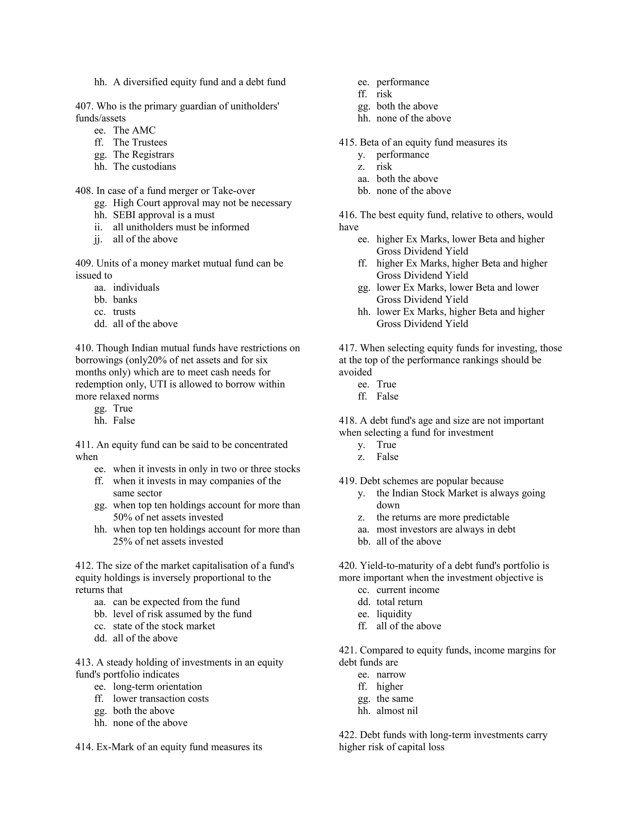NISM V-A sample 500 questions | DOC
