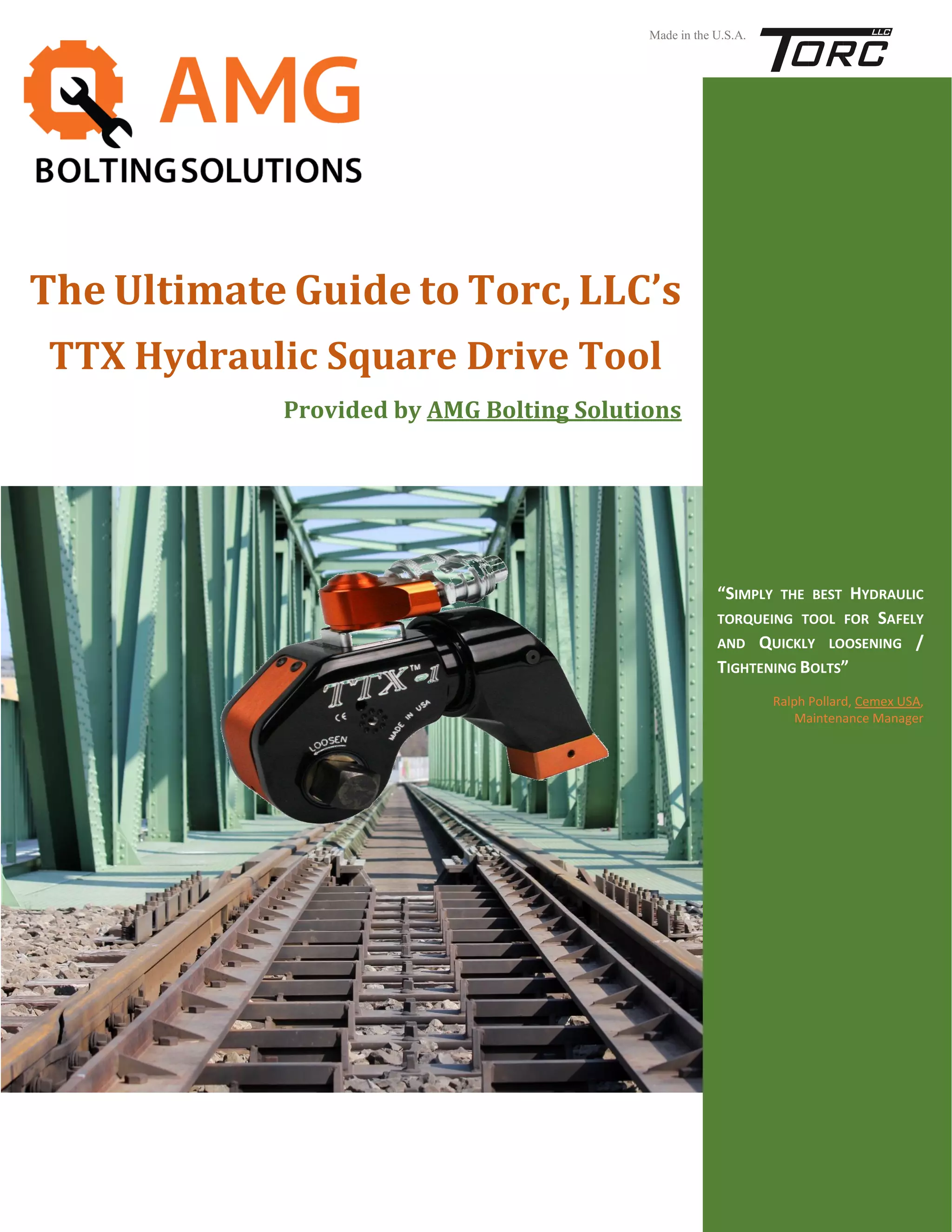 Ultimate Guide To The TTX Hydraulic Torque Wrench Tool | PDF