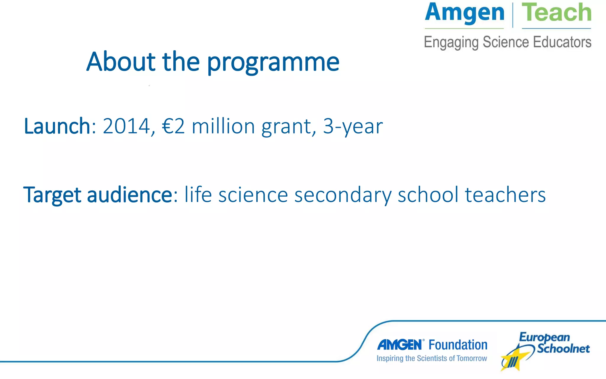 Presentation of Amgen Teach | PPT