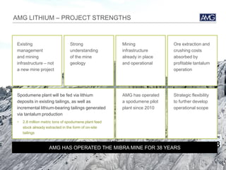 AMG Lithium & Tantalum Project Update | PDF