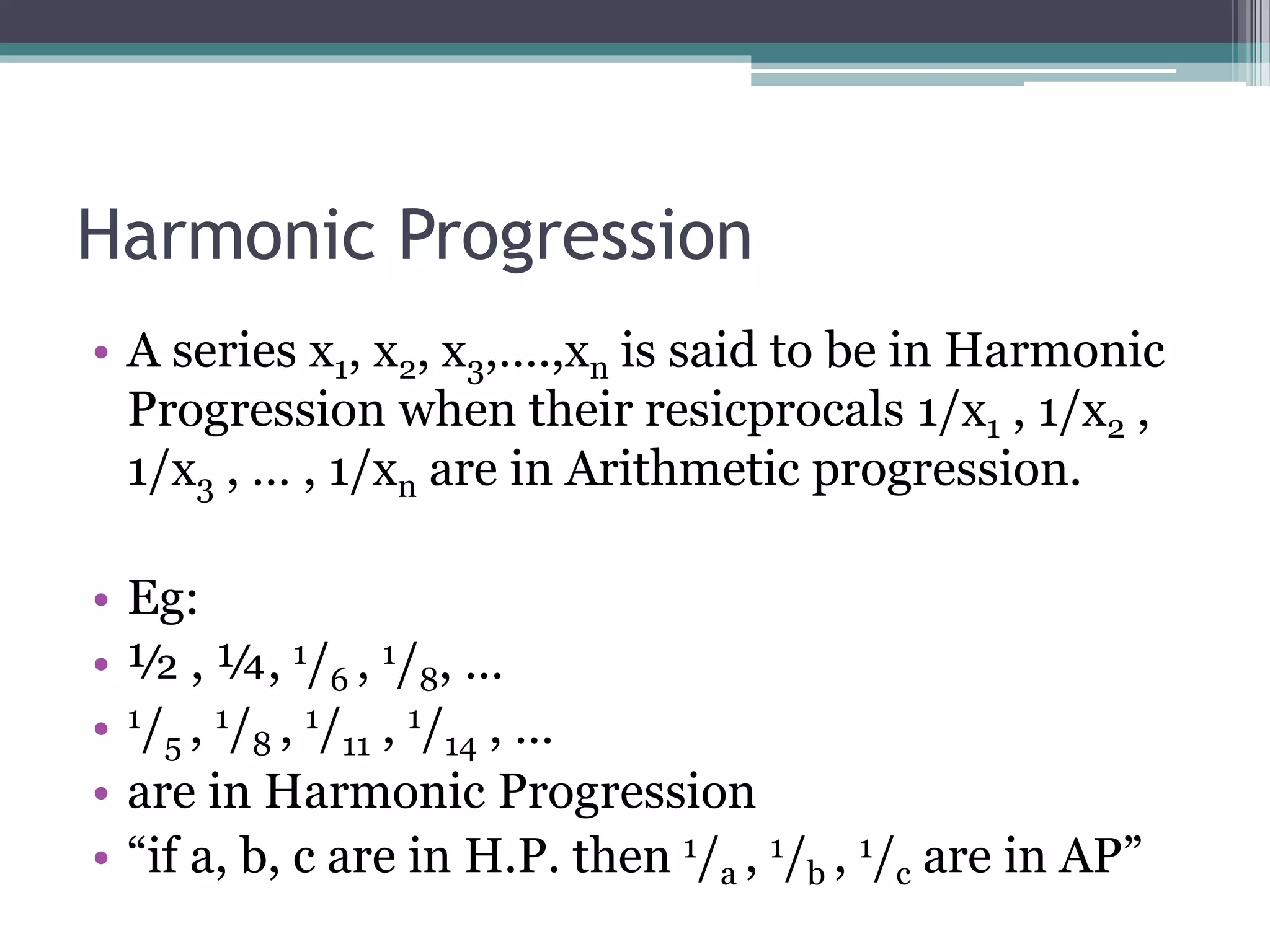 Arithmetic Mean, Geometric Mean, Harmonic Mean | PPTX