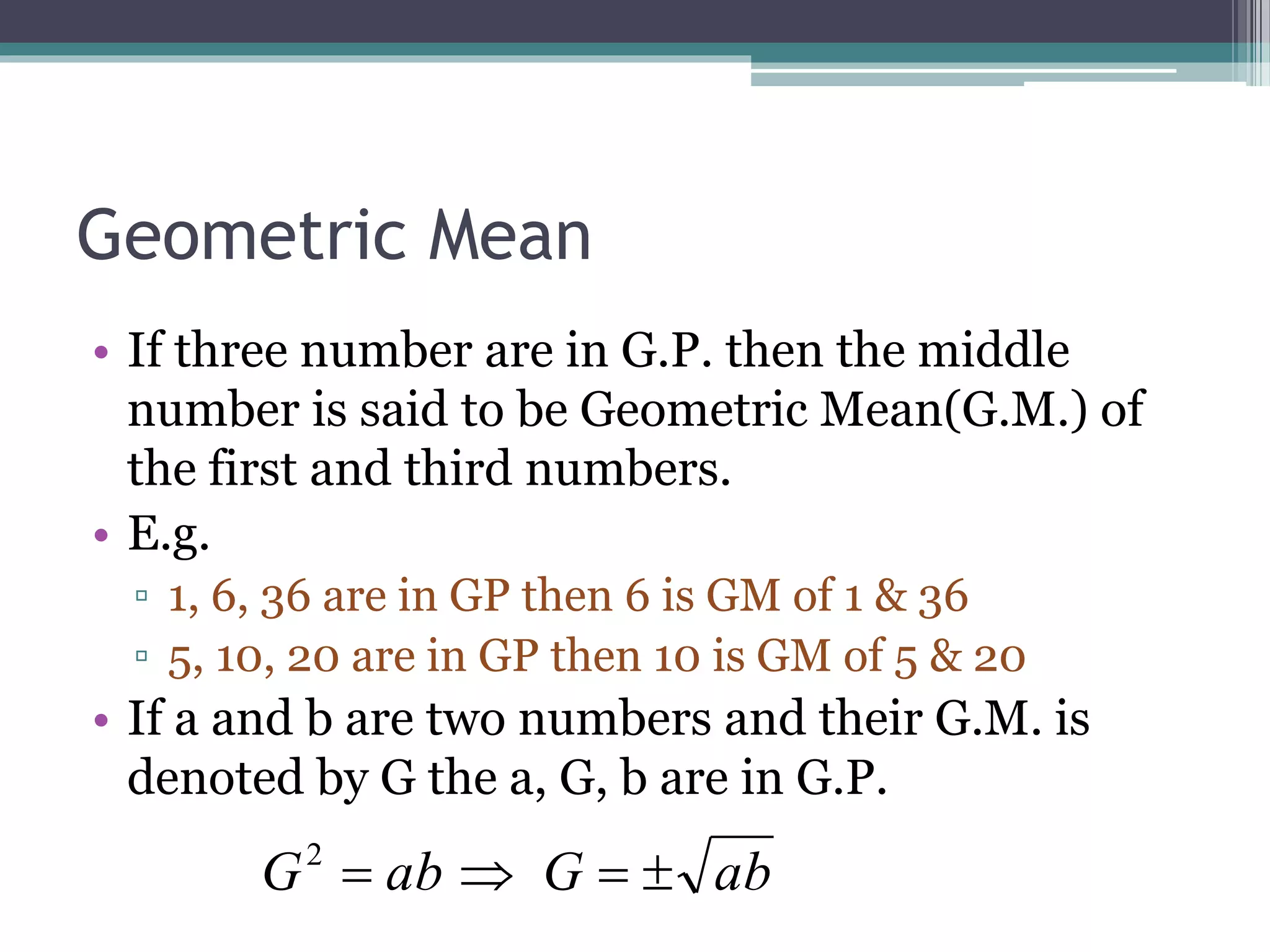 Arithmetic Mean, Geometric Mean, Harmonic Mean | PPTX