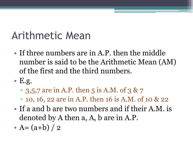 Arithmetic Mean, Geometric Mean, Harmonic Mean | PPTX