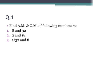Arithmetic Mean, Geometric Mean, Harmonic Mean | PPTX