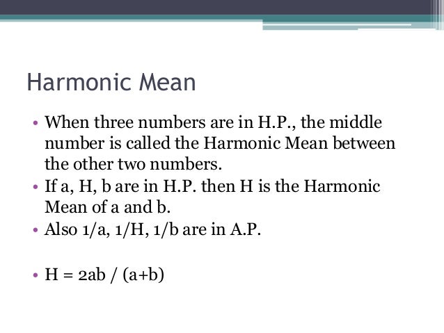 Arithmetic Mean, Geometric Mean, Harmonic Mean