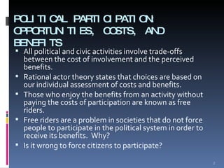 American Government - Chapter 7 - Participation | PPT