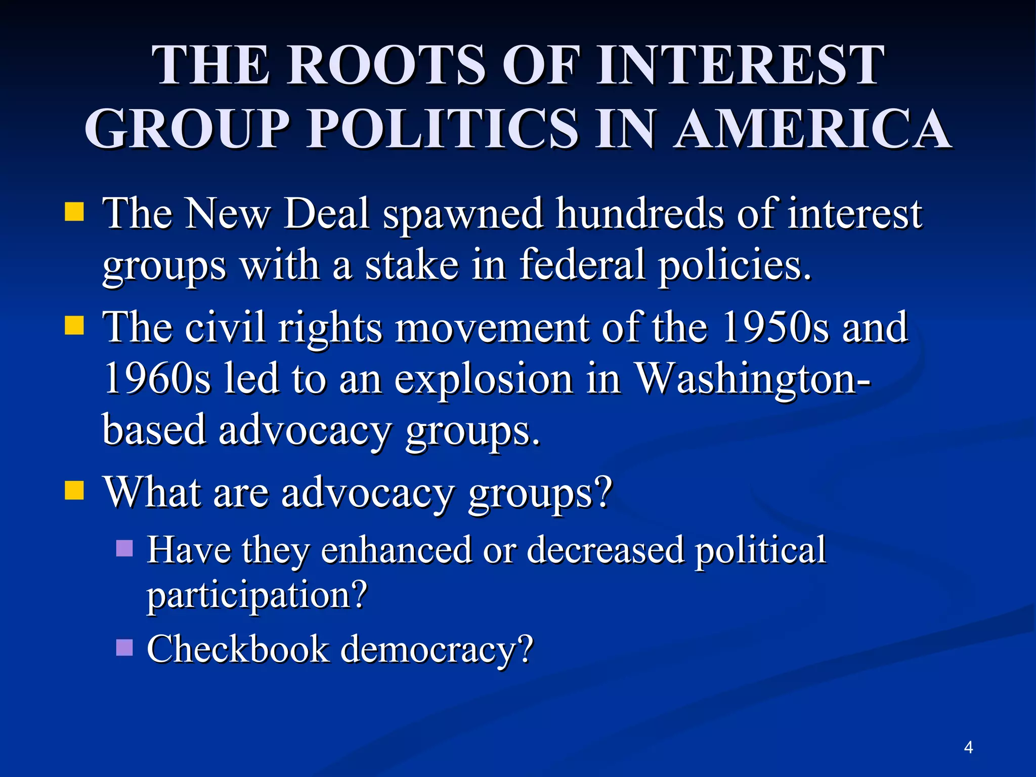 American Government - Chapter 8 - Interest Groups | PPT