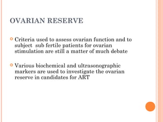 Amh and ovarian reserve | PPT
