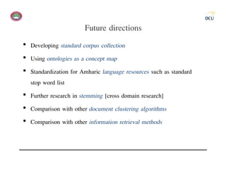 Amharic document clustering | PDF