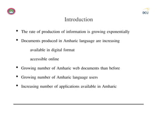 Amharic document clustering | PDF