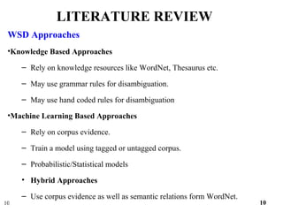 Amharic WSD using WordNet | PPT