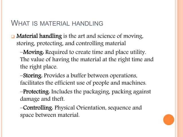 Automated Material Handling System | PPTX | Automotive Industry ...