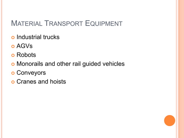 Automated Material Handling System | PPTX | Automotive Industry ...