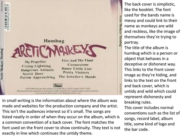 Arctic Monkeys- Humbug digipak | PPT