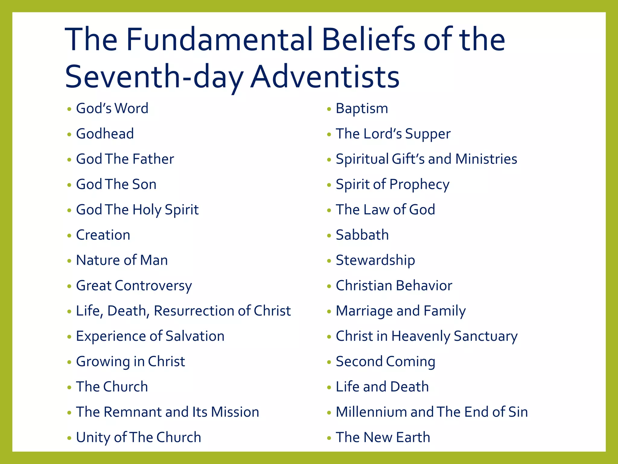 Am i an adventist sermon | PPTX